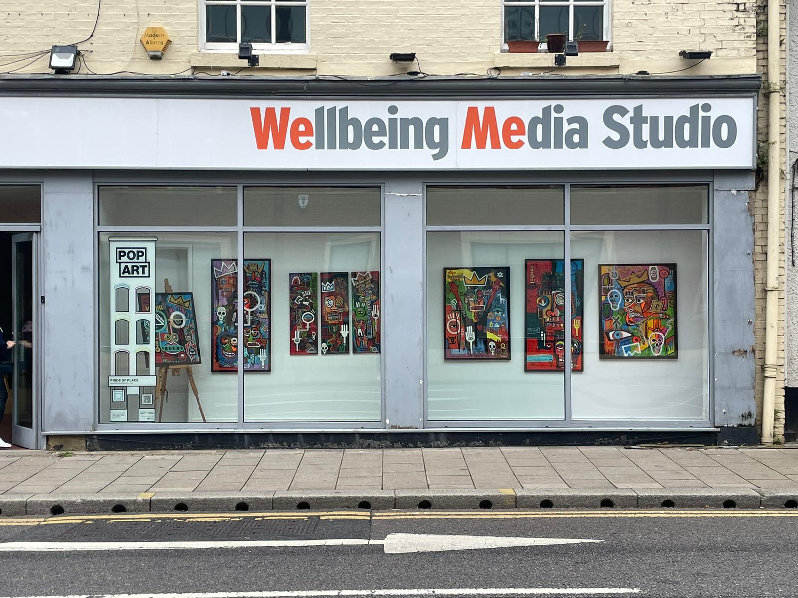 New POP Art Window at Wellbeing Media Studio! - Bedford Creative Arts